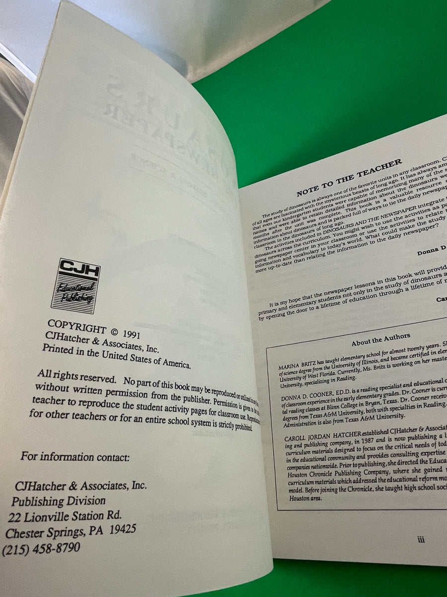 Dinosaurs and the Newspaper Teaching Prehistory Reading Science Lesson ...