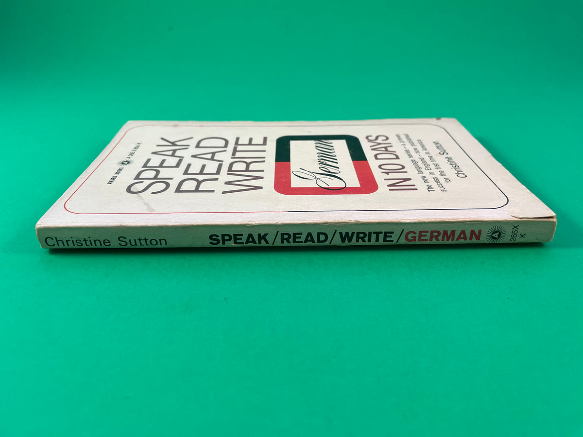 Speak Read Write German in 10 Days Christine Sutton Vintage 1967 Award ...