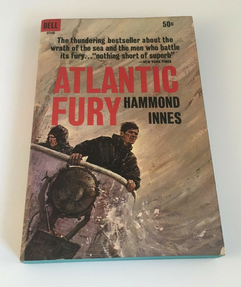 Atlantic Fury Hammond Innes Vintage Dell 1963 Paperback Sea Ocean Stor ...